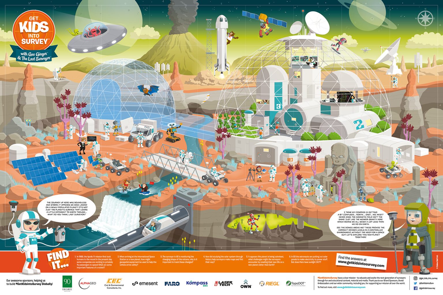 'Get Kids Into Survey' Poster - Surveying in Space - Get Kids Into Survey